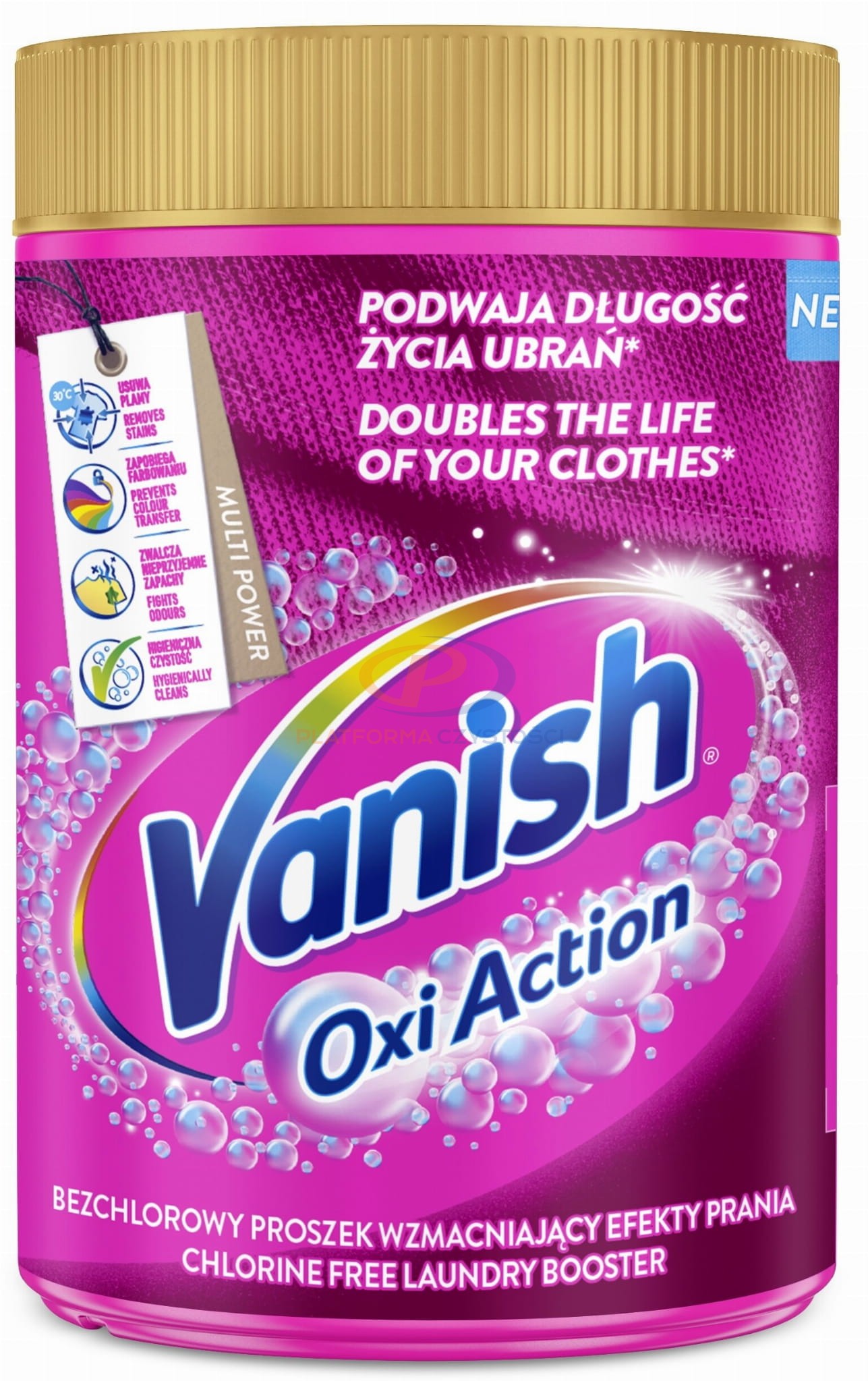 VANISH Proszek Oxi Action PINK 625g Odplamiacz do prania ...