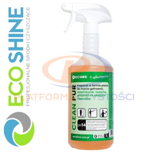 ECOSHINE CLEAN PUR spray 1L preparat do mycia tosterów, gofrownic ...